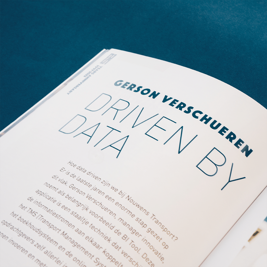 Jubileummagazine Nouwens Transport - trichis content en creatie